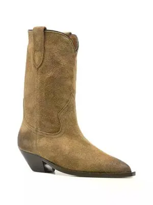 VIA ROMA 15 Distressed Suede Cowboy Boots