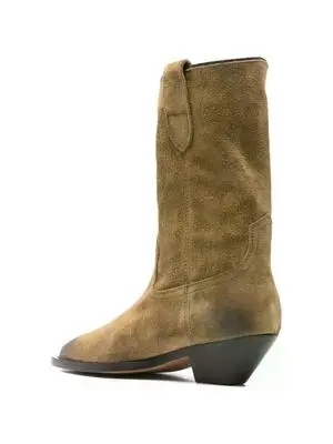 VIA ROMA 15 Distressed Suede Cowboy Boots