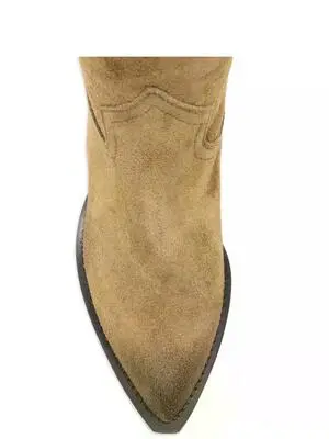 VIA ROMA 15 Distressed Suede Cowboy Boots