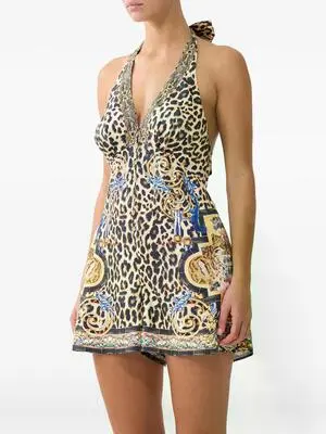 Camilla Halterneck Playsuit - Neutrals