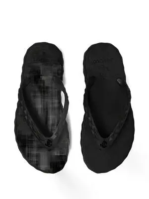 JIMMY CHOO Diamond Motif Platform Flip Flops - Black