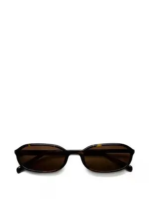 Chimi Edith Tortoiseshell-effect Oval-frame Sunglasses - Brown