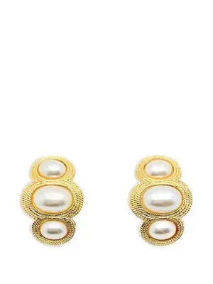 JENNIFER GIBSON JEWELLERY 1980s Napier Huggie Earrings - Gold