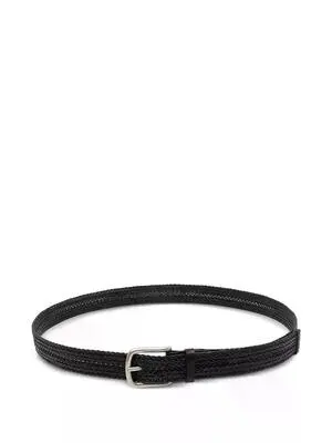 Orciani Braided Leather Belt - Brown