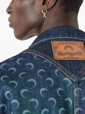 MARINE SERRE Moon-pattern Denim Shirt