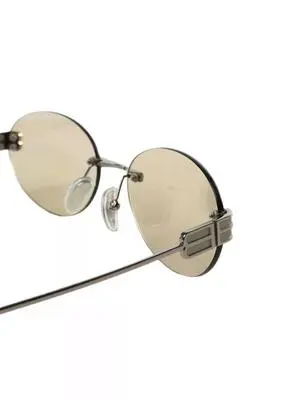 Balenciaga Gossip Oval-frame Sunglasses - Silver