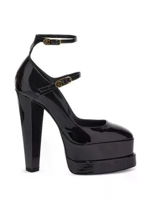 Roberto Cavalli Gold Tone Pumps