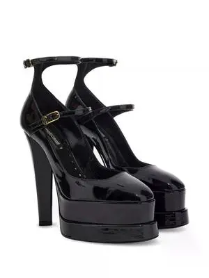 Roberto Cavalli Platform Buckle Strap Pumps