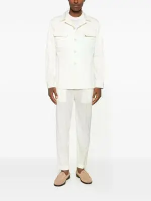 Tagliatore Button-up Pocket-detail Overshirt - Neutrals