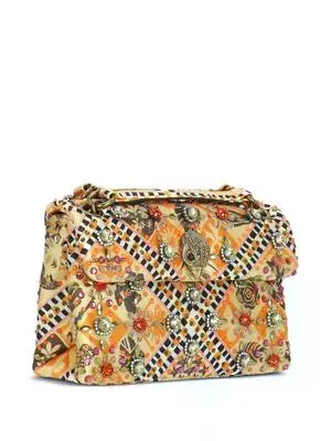Kurt Geiger Kensington Crystal-embellished Shoulder Bag - Neutrals