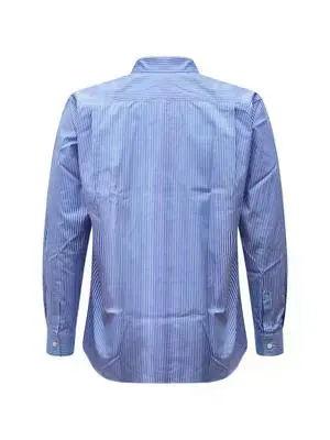 Comme Des Garçons Forever Button-down Striped Cotton Shirt - Blue