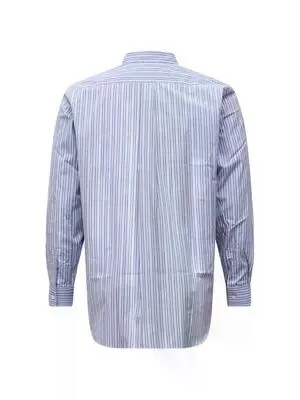 Comme Des Garçons Forever Button-down Striped Cotton Shirt - Blue