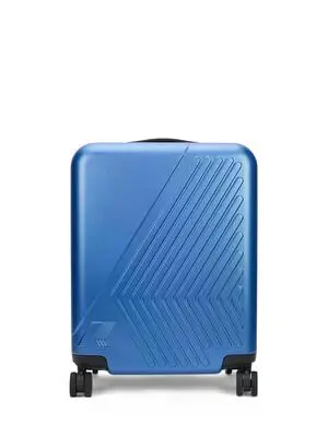 K-WAY Suitcase With Debossed Logo - Blue