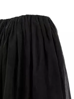 Brunello Cucinelli Organza Midi Skirt - Black