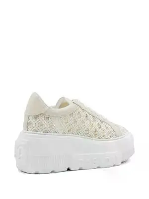 Casadei Woven Platform Sneakers - Neutrals