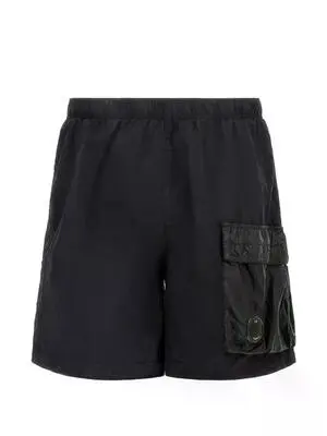 C.P. COMPANY Lens-appliqué Swim Shorts - Black