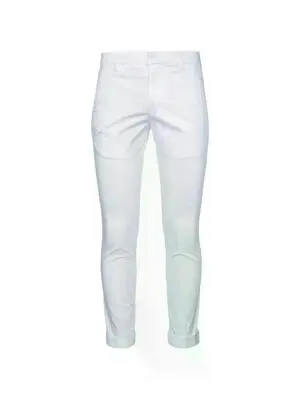 DONDUP Logo-plaque Pressed-crease Trousers