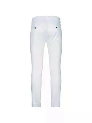 DONDUP Logo-plaque Pressed-crease Trousers