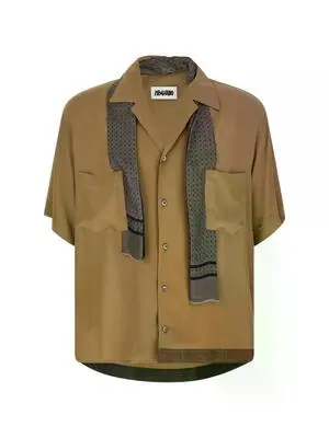 MAGLIANO Pasolini Ascot-collar Bowling Shirt - Neutrals
