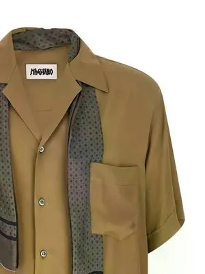 MAGLIANO Pasolini Ascot-collar Bowling Shirt - Neutrals