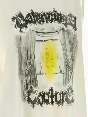 Balenciaga Salon De Couture Jersey T-shirt - Neutrals
