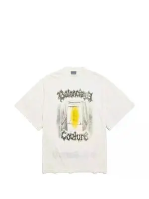 Balenciaga Salon De Couture Jersey T-shirt - Neutrals