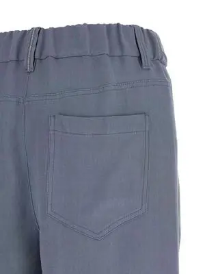 Brunello Cucinelli Trousers With Monili Detail - Blue