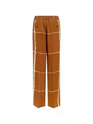 Kiton Silk Trousers - Brown