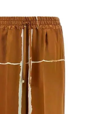Kiton Silk Trousers - Brown