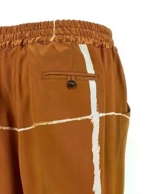 Kiton Silk Trousers - Brown