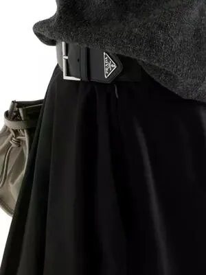 Prada Chino Circle Midi-skirt - Black