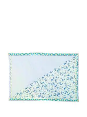 Prada Printed Cotton Pareo - Blue