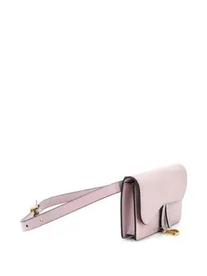 Dior Saddle Rectangular Leather Belt Bag - Pink