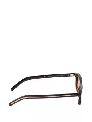 Prada Sunglasses With Iconic Metal Plaque - Brown