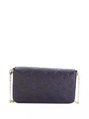 LOUIS VUITTON Felicie Pochette Monogram Empreinte Leather Crossbody Bag - Black