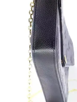 LOUIS VUITTON Felicie Pochette Monogram Empreinte Leather Crossbody Bag - Black