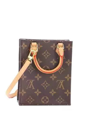 LOUIS VUITTON Petit Sac Plat Monogram Canvas - Brown