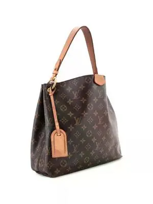 LOUIS VUITTON Graceful Handbag Monogram Canvas Pm Hobo Bag - Brown