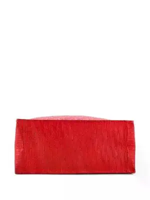 Dior Oblique Embossed Calfskin Large Tote Bag - Red