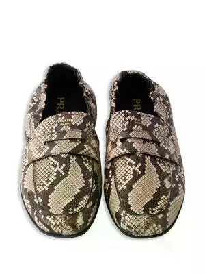 Prada Ayers Leather Loafers - Brown