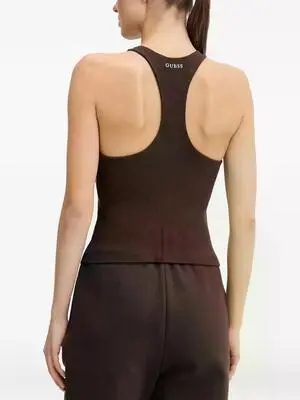 Guess Racerback Ribbed Top - Brown