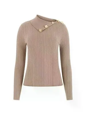 Guess Button-embellished Sweater - Neutrals