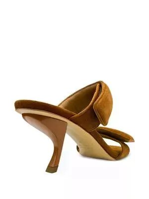 GIABORGHINI Fumiko Suede Sandals - Brown
