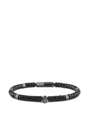 Philipp Plein Beaded Bracelet With Skull Charm - Black