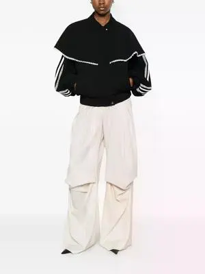 ANIYE BY Pinstriped Wide Leg Trousers - Neutrals