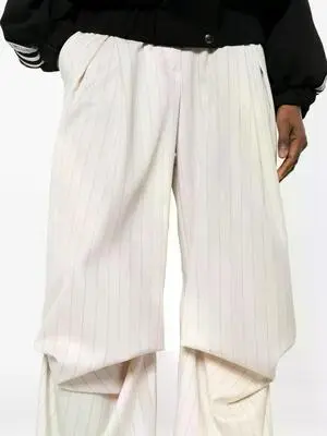ANIYE BY Pinstriped Wide Leg Trousers - Neutrals
