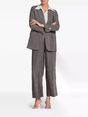 ELENA MIRÒ Pinstripe Crinkled Blazer