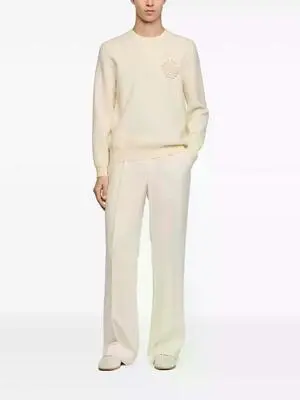 Sandro Crochet Flower Knit Sweatshirt