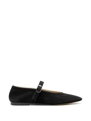 Le Monde Beryl Buckle Ballet Flats - Black