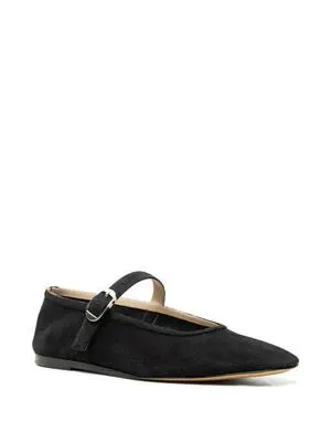 Le Monde Beryl Buckle Ballet Flats - Black